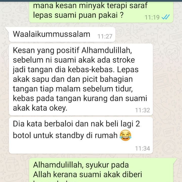 Minyak Terapi Aura - Sawan, Sakit Saraf, Kebas-kebas